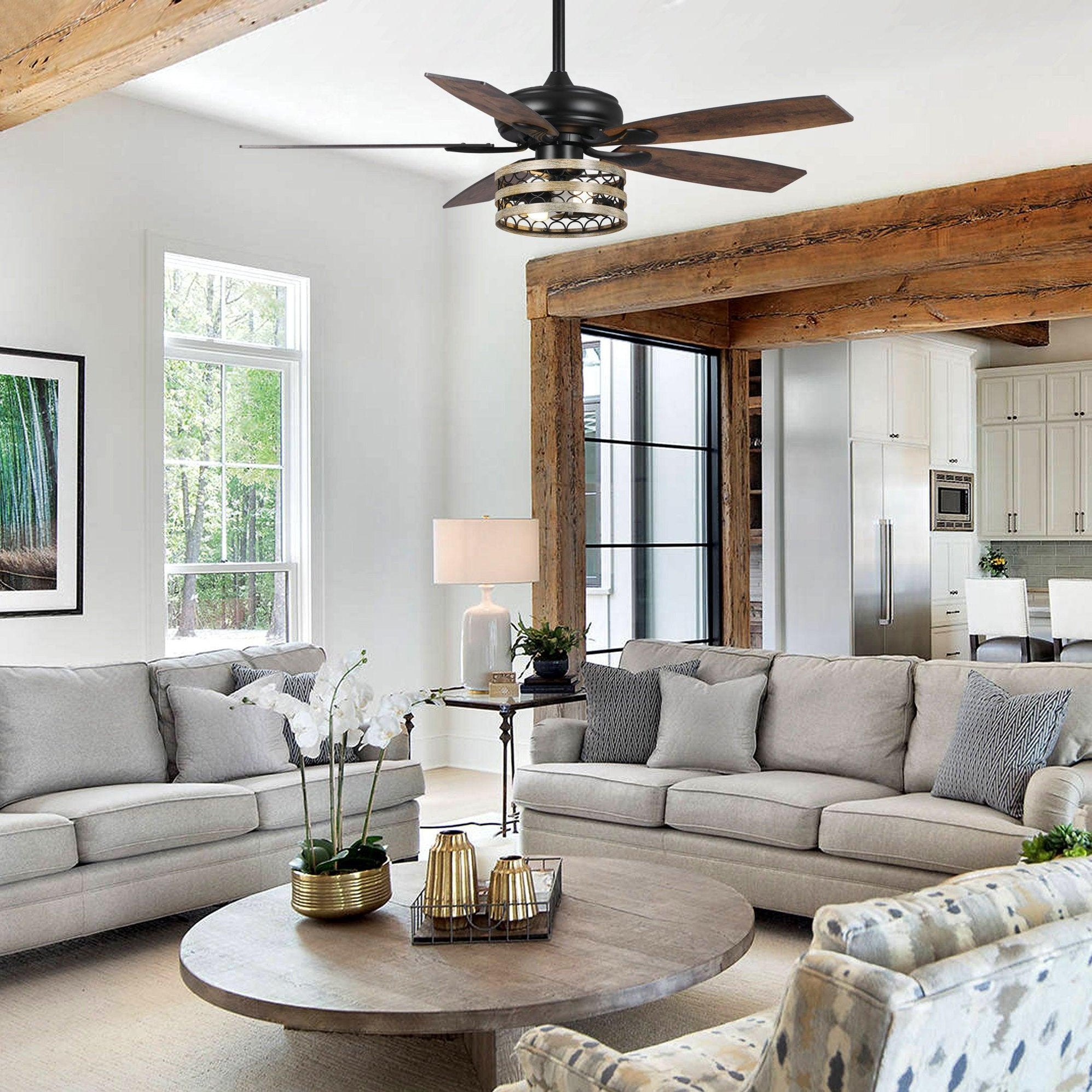 52" Alward Smart Fan with Light Kit and Remote Control — ParrotUncle ...