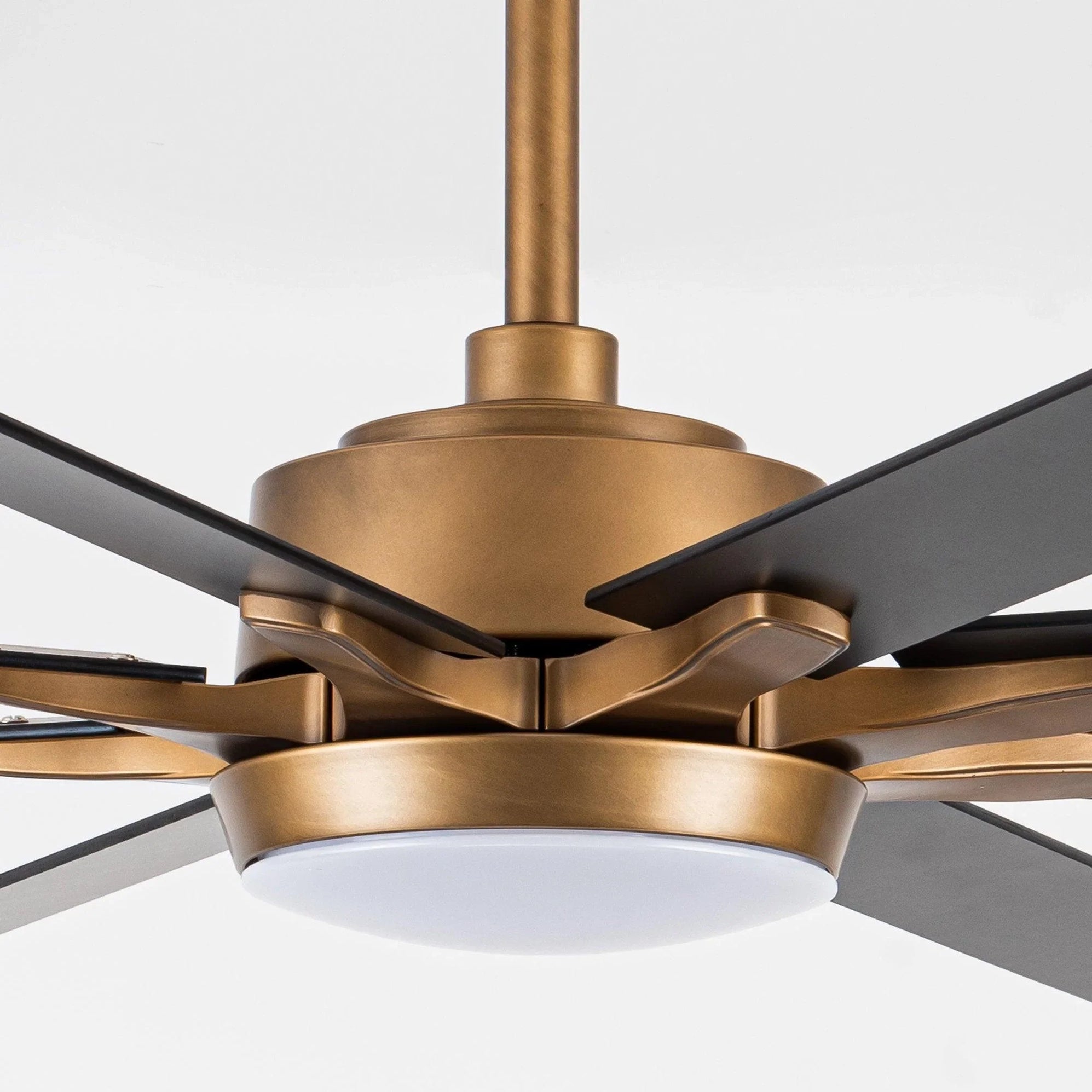 65" Balachandran Industrial DC Motor Downrod Mount Ceiling Fan with LED ...