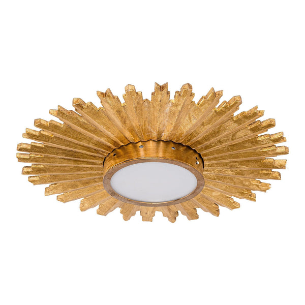 Golden Sunburst Flush Mount LED Lighting—ParrotUncle