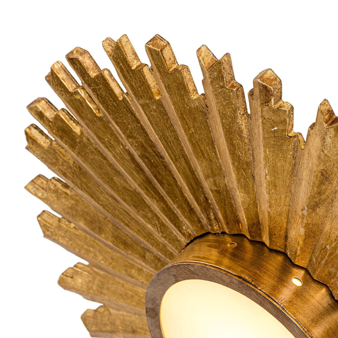 Golden Sunburst Flush Mount LED Lighting—ParrotUncle