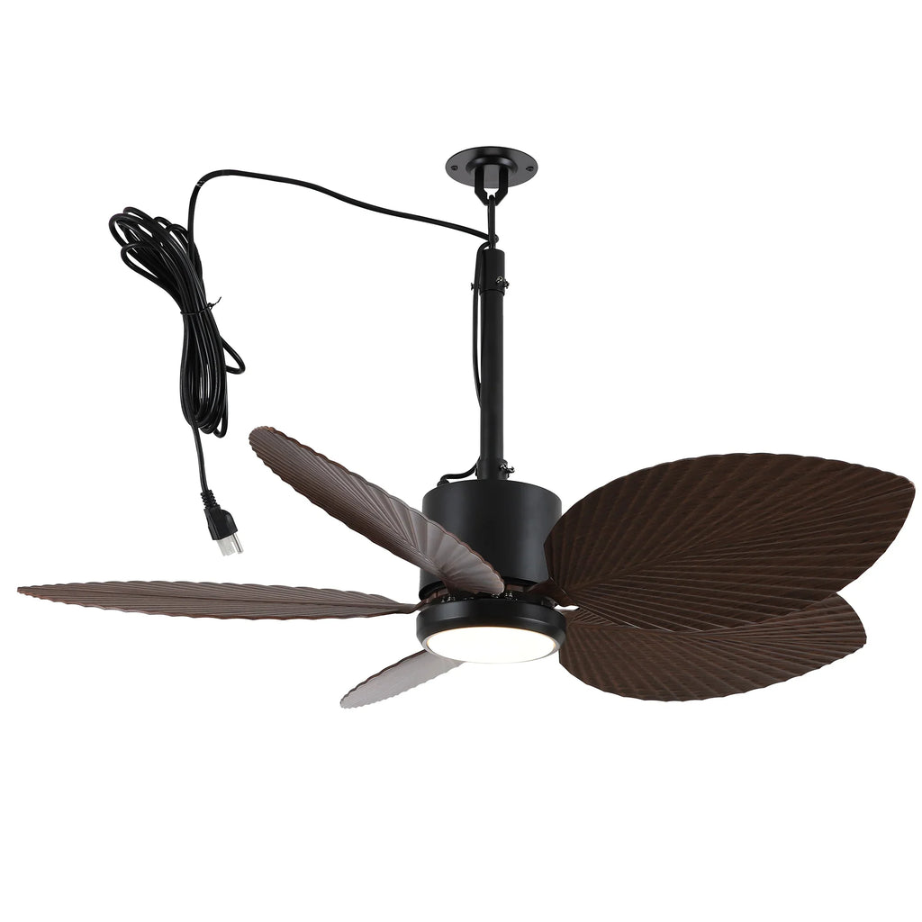 42 Inch Wythe IPX5 Outdoor Hanging Buckle Downrod LED Fan with Remote