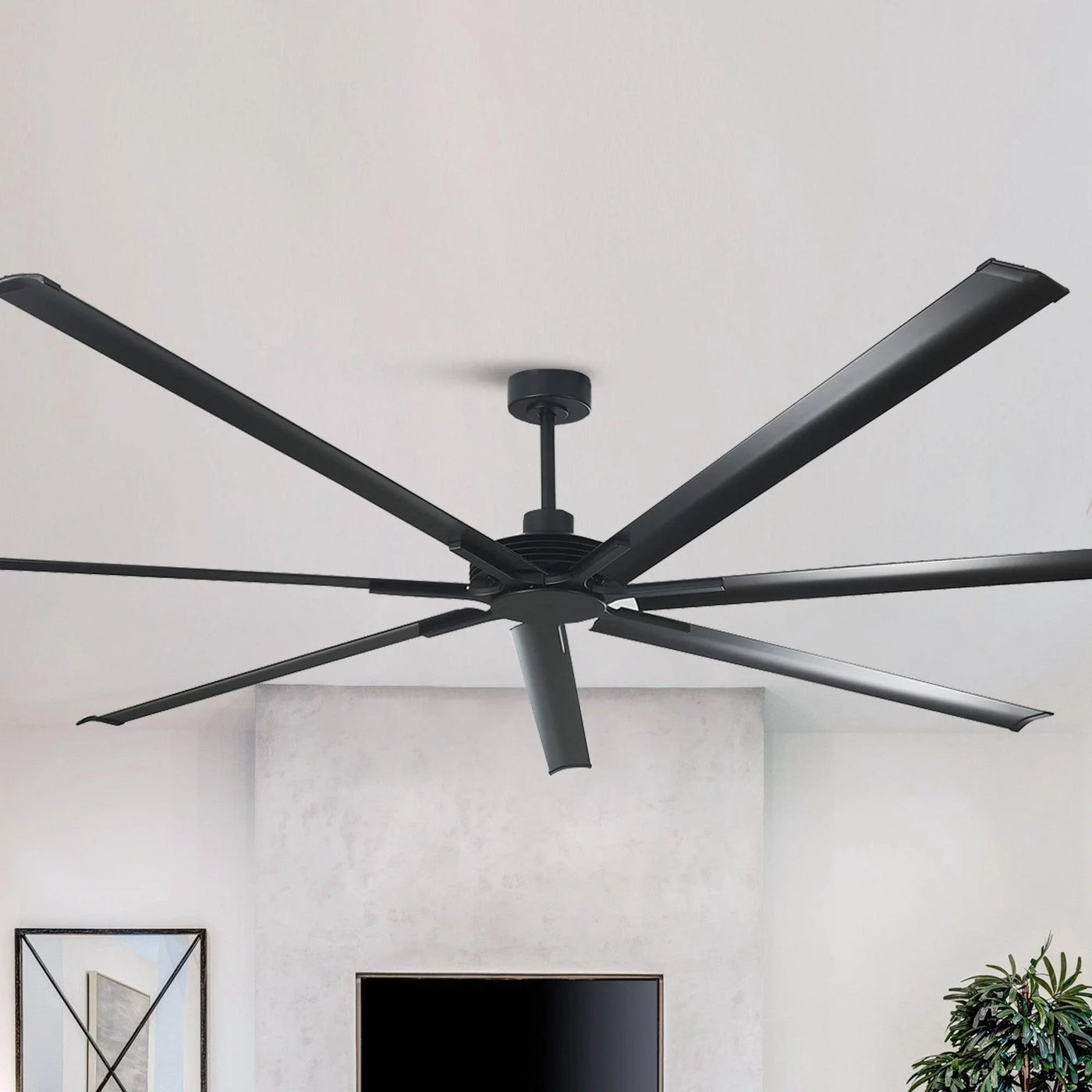 84 Inch 100 Inch Silent Storm Extra Large Ceiling Fan with Remote Cont
