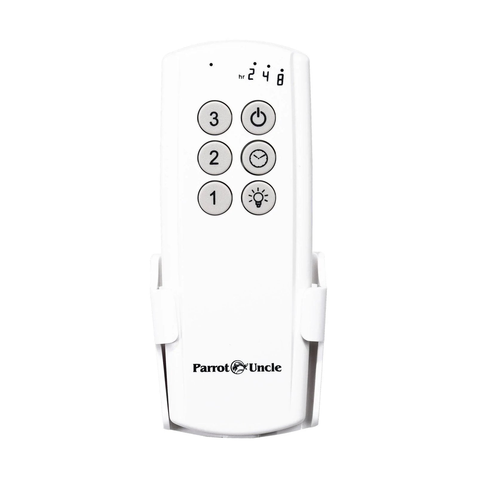 Parrot Uncle Ceiling Fan Remote Control and Receiver Kit with Wall Hol