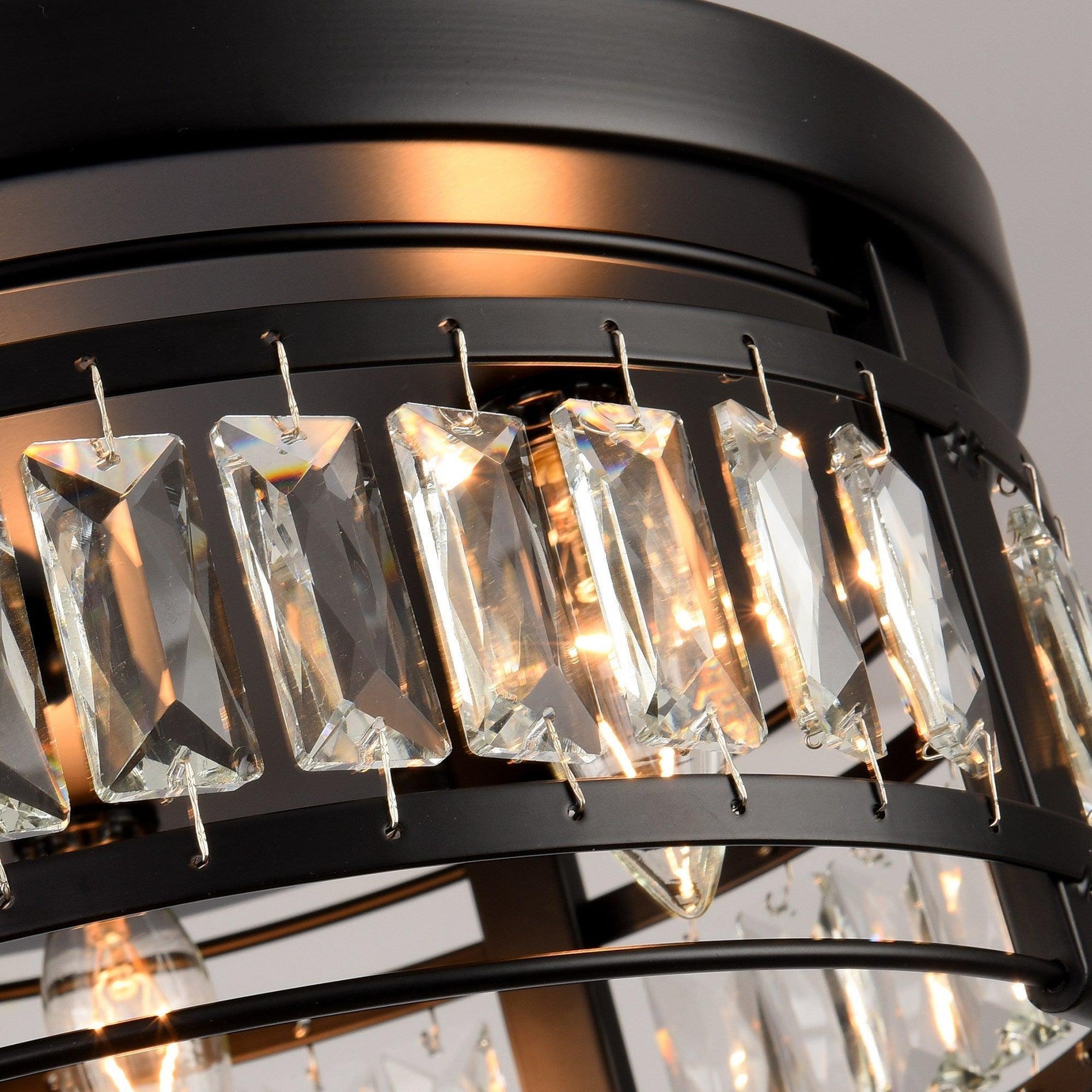 3-Light Modern Crystal Flush Mount Ceiling Light | Parrot Uncle