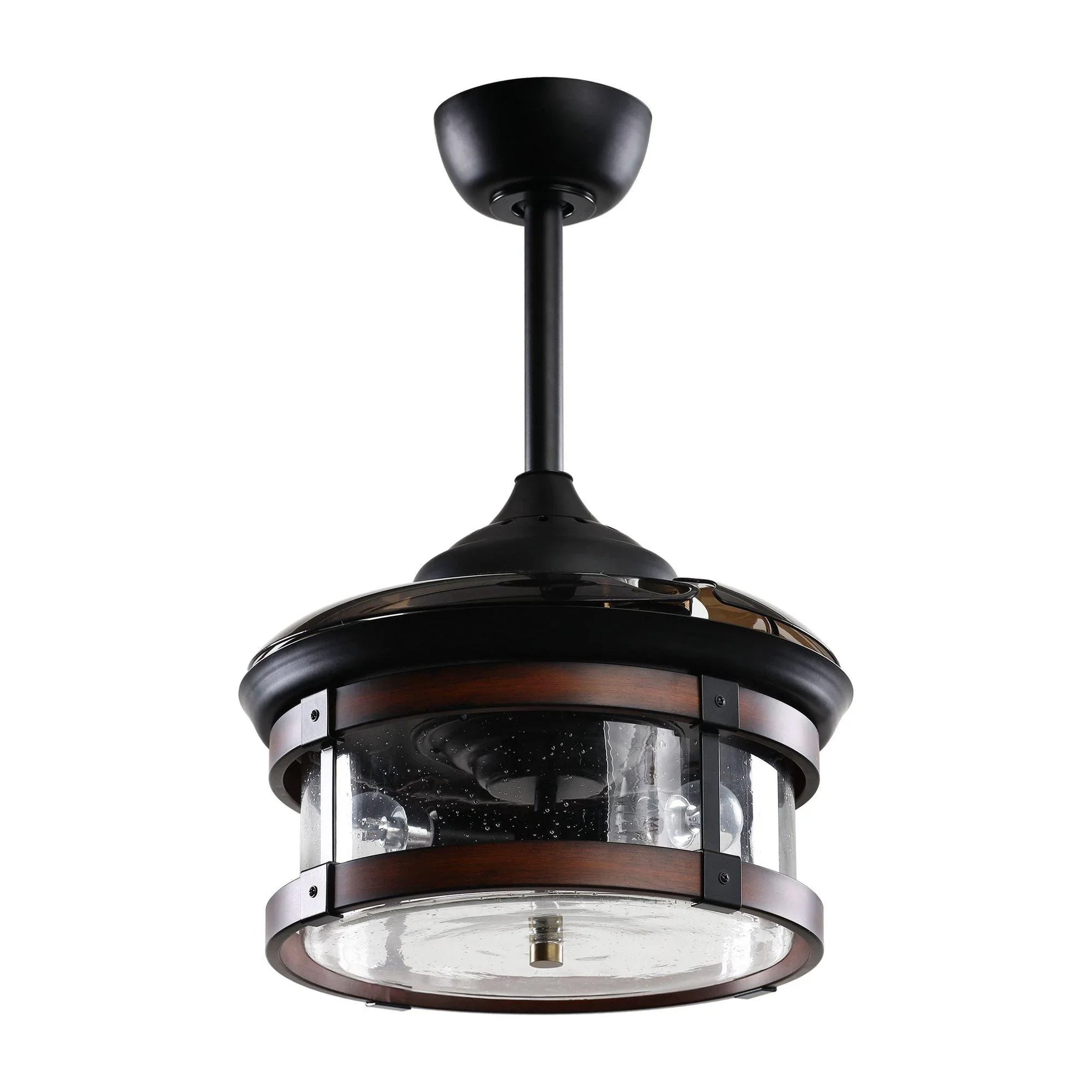 36" Caselli Traditional Downrod Mount Ceiling Fan with Lighting and ...