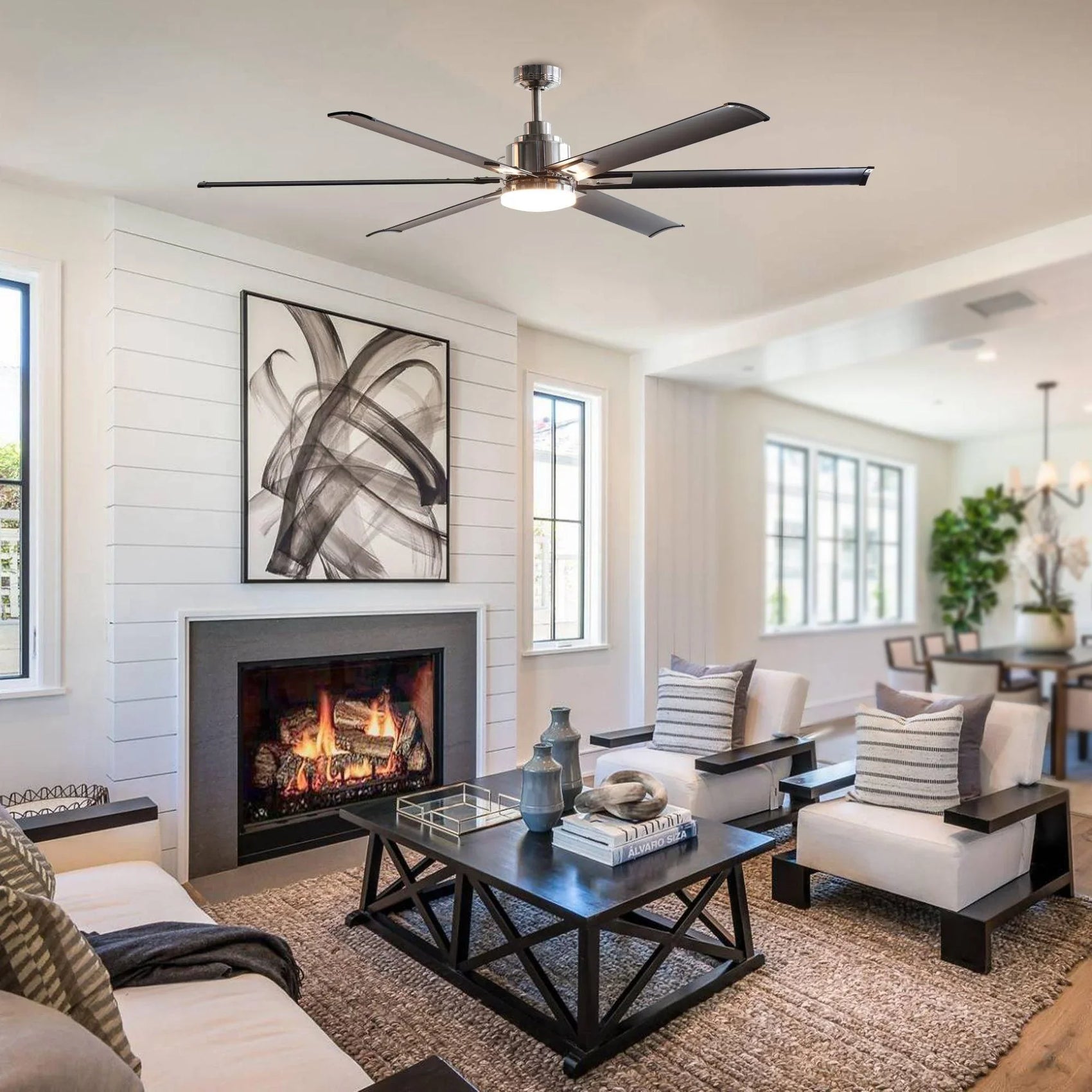 72" Bankston 6-Blade Led Ceiling Fan With Remote Light Kit Included